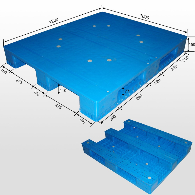 1200 x 1000 Steel Reinforced Closed Deck Rackable Plastic Pallets - Buy ...
