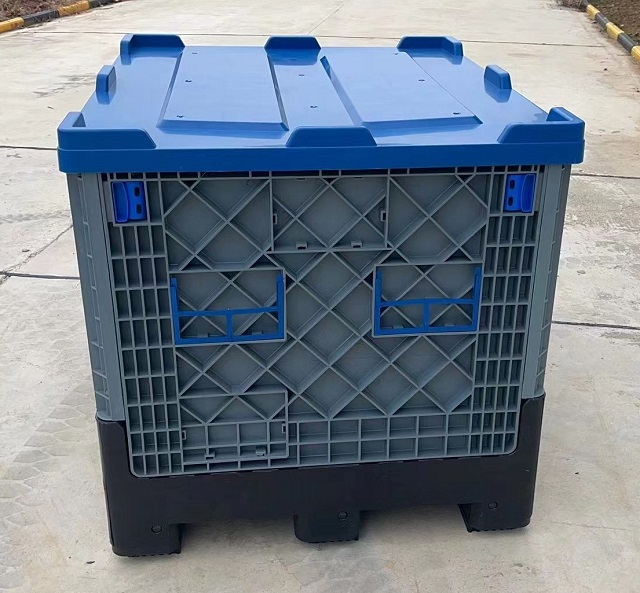 Collapsible Heavy Duty Plastic Pallet Box with Lid - Buy Plastic Pallet ...