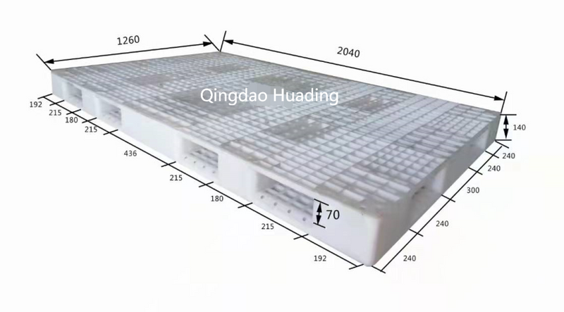 Oversized Rectangular White Reversible Mesh Plastic Stacking Pallets ...