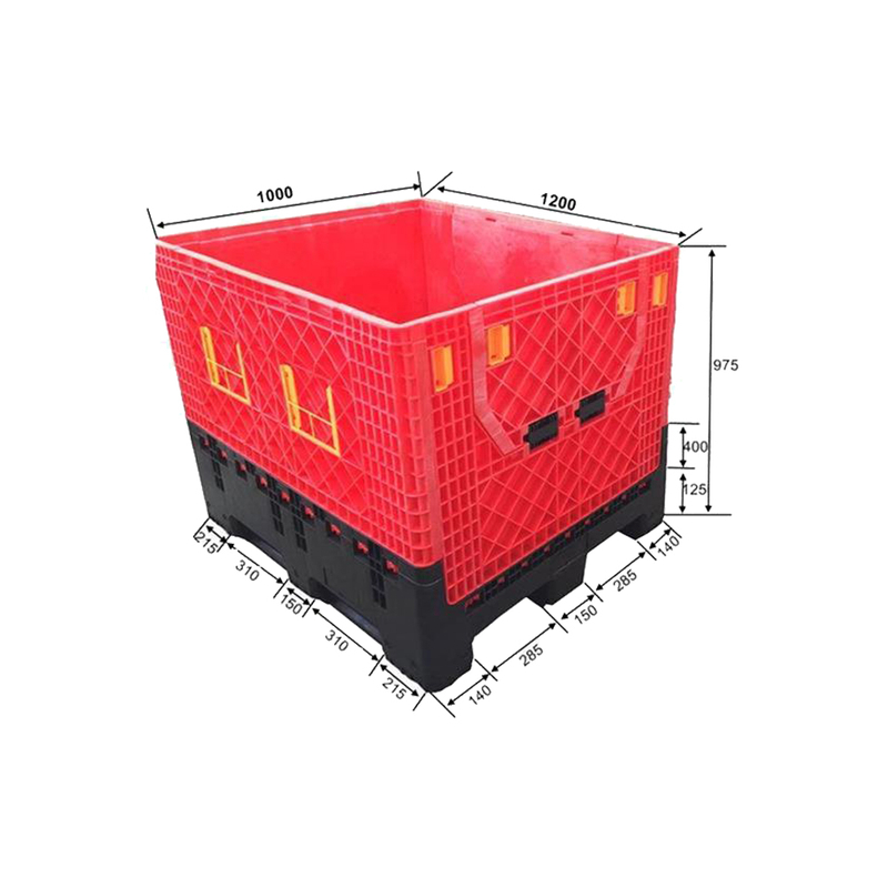 1200x1000x975mm Heavy Duty Collapsible Plastic Storage Pallet Box - Buy ...