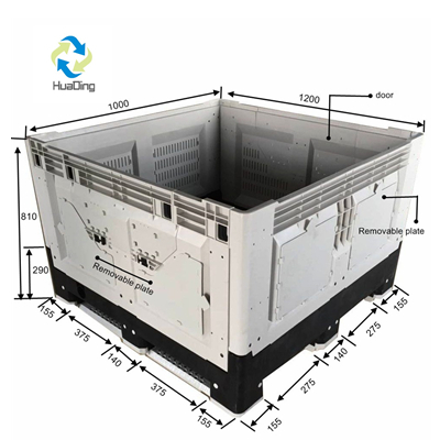 Foldable Heavy Duty Large Bulk Container - Buy large collapsible pallet ...