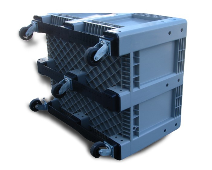 Plastic Pallet Bulk Container with Lid and Wheels - Buy Plastic Bulk ...