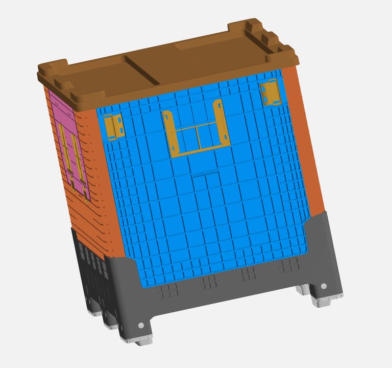 1200x800x930 Euro Solid Stackable Foldable Plastic Pallet Box - Buy ...