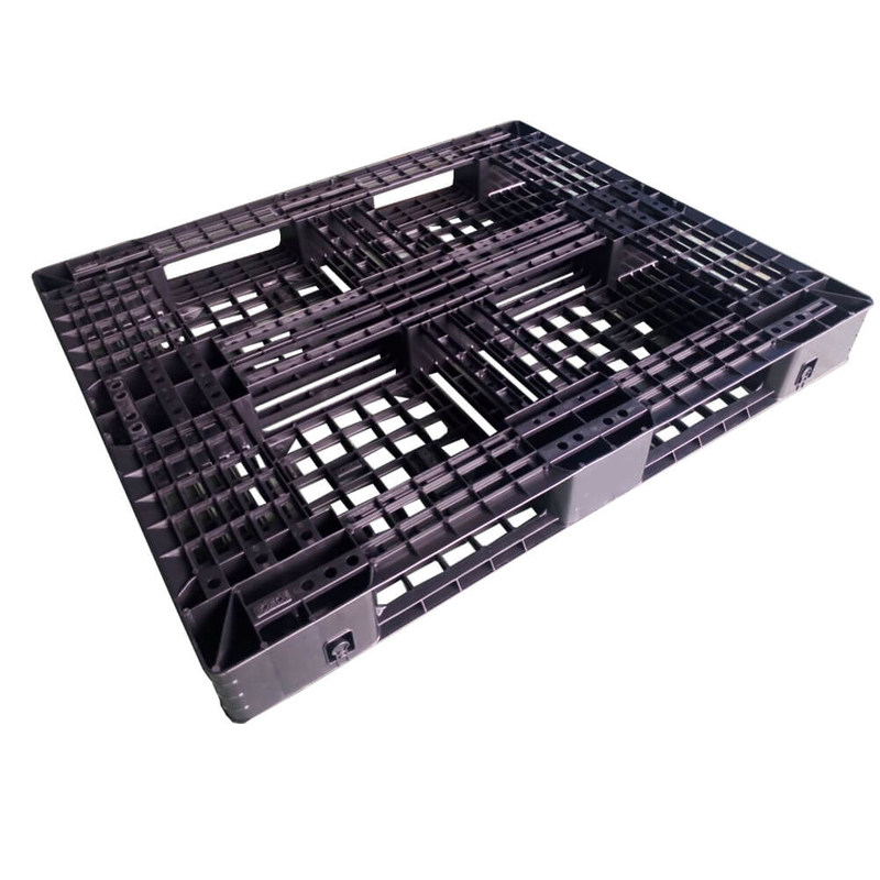 1200 x 1000 Black Lightweight Low Profile Recycled Plastic Pallets ...
