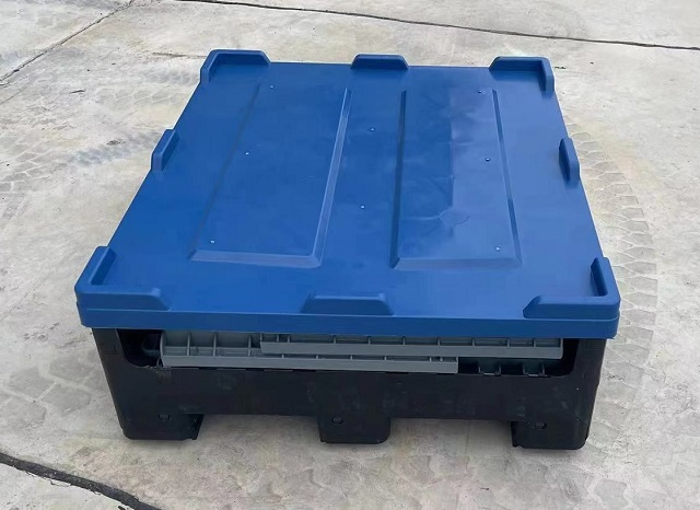 1200x1000x980 Solid Foldable Plastic Pallet Storage Box with Lid - Buy ...