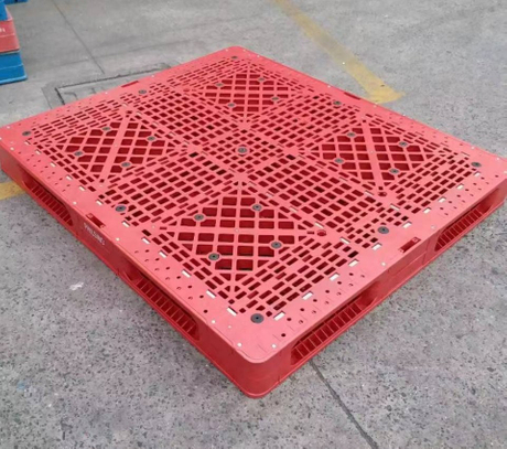 Red Mesh Steel Reinforced Double Stacked Plastic Pallets - Buy ...